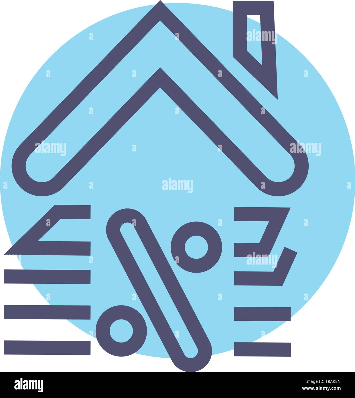 Loan icon. vector simple of Home loan sign symbol with home- vector ...