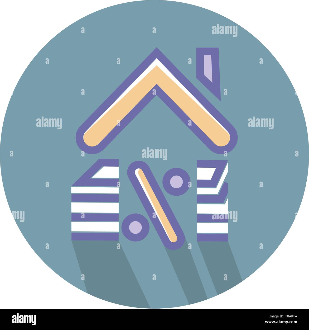 Loan icon. vector simple of Home loan sign symbol with home- vector ...