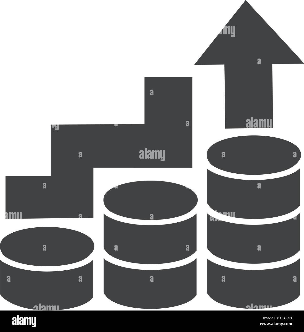 growth or business success or increase business icon. vector clean ...