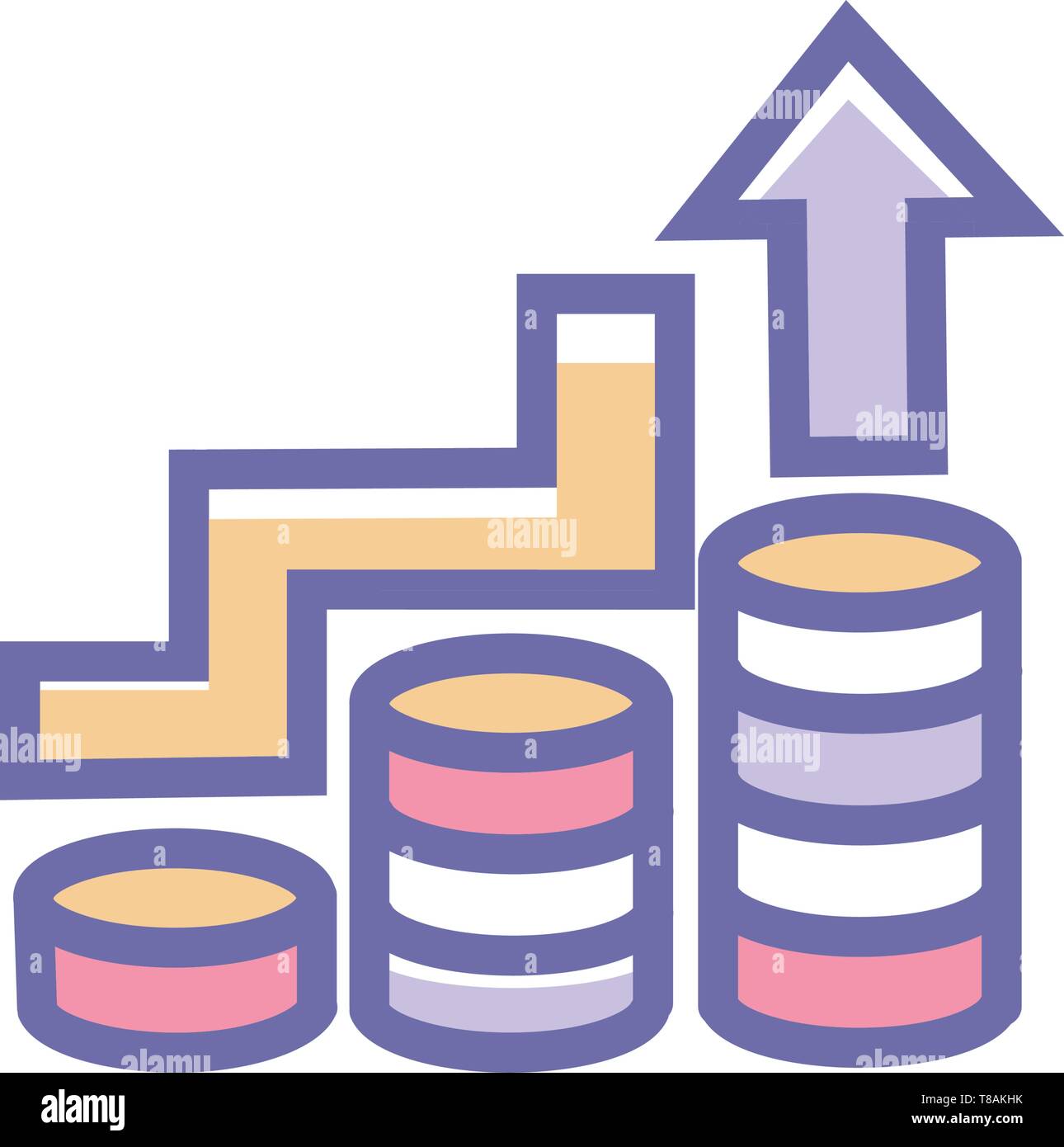 growth or business success or increase business icon. vector clean ...