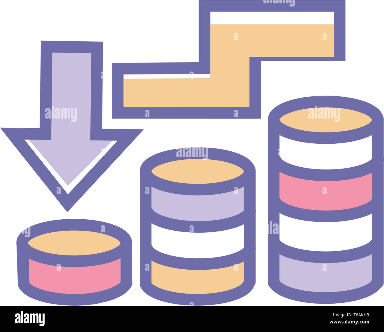 Symbol of recession Stock Vector Images - Alamy