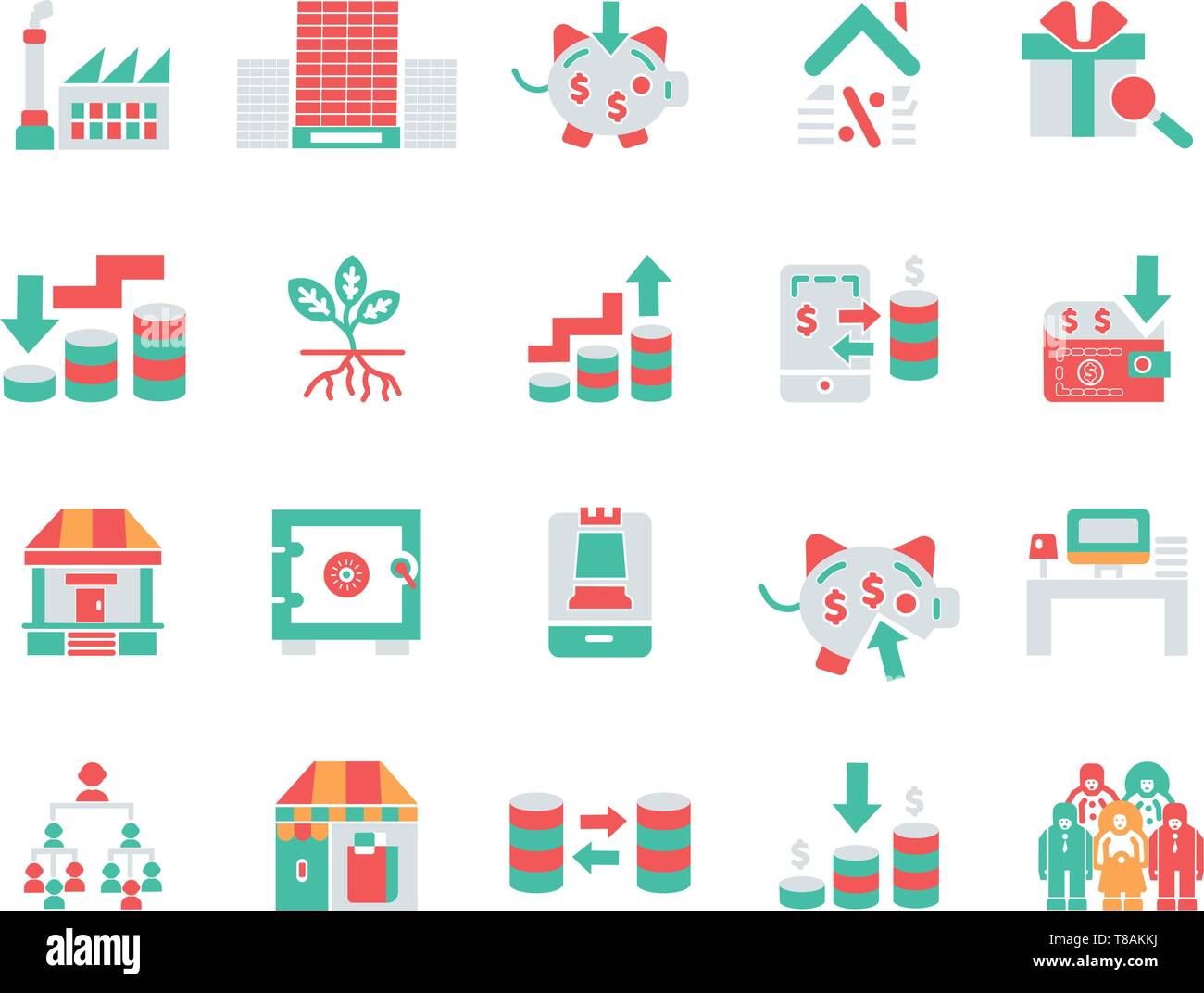 Simple Set of Money Related finance Vector Icons. Editable Stroke ...