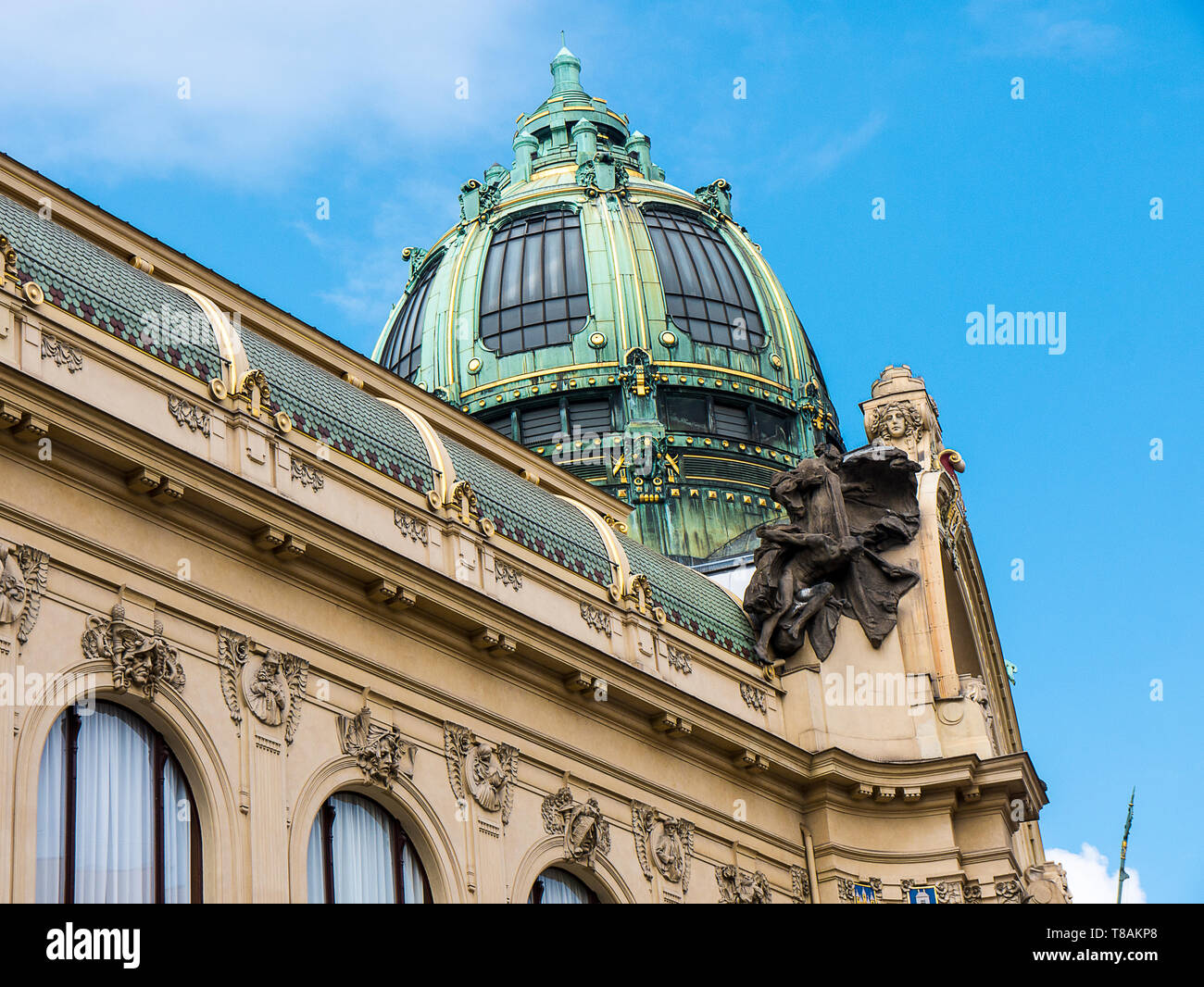 The Municipal House and concert Hall in Prague in the Czech Republic ...