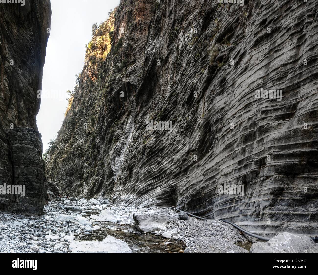 Approach to the "Iron Gates" in the Samaria Gorge, Crete Stock Photo ...