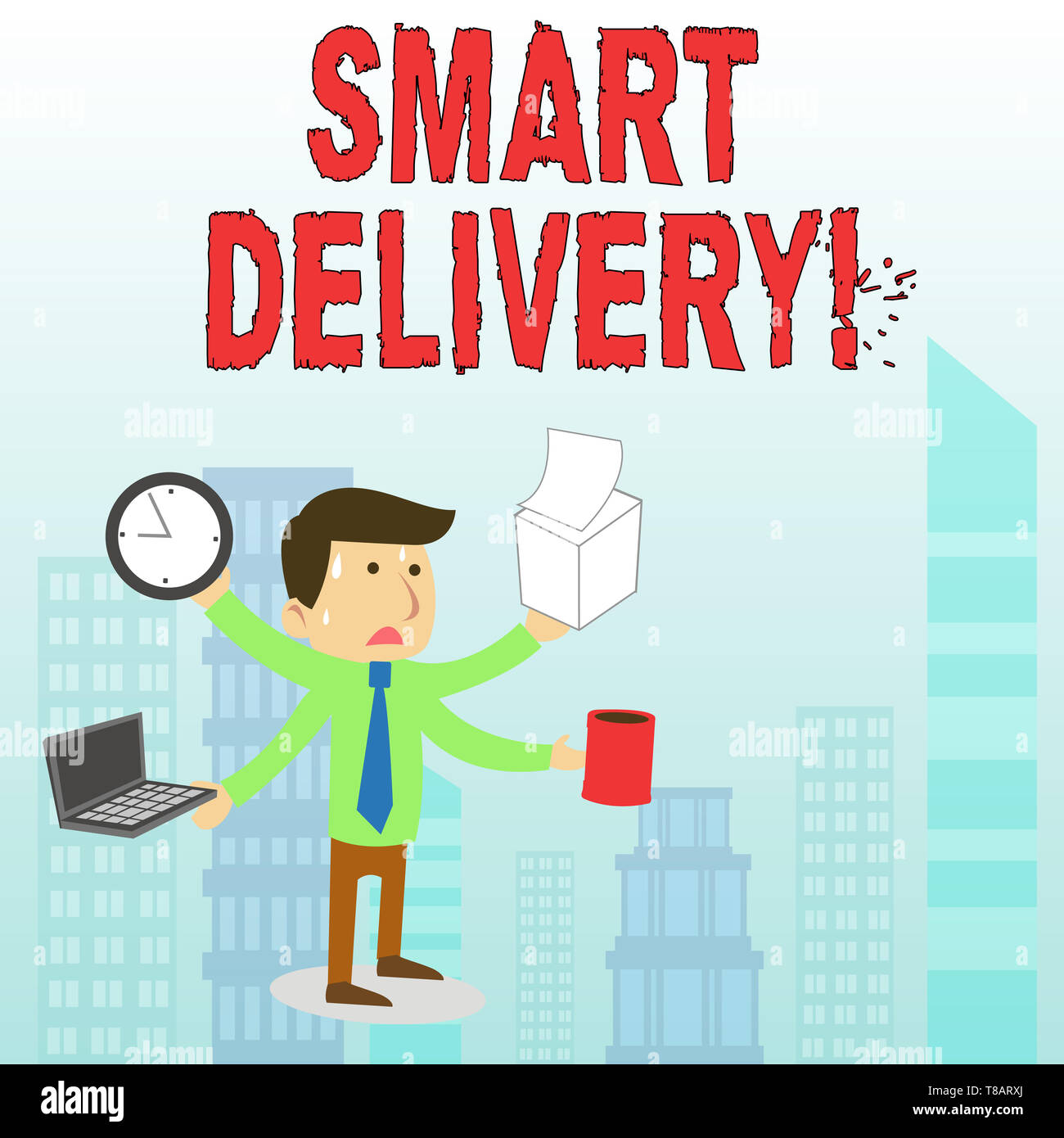 Conceptual hand writing showing Smart Delivery. Concept meaning Mobile ...