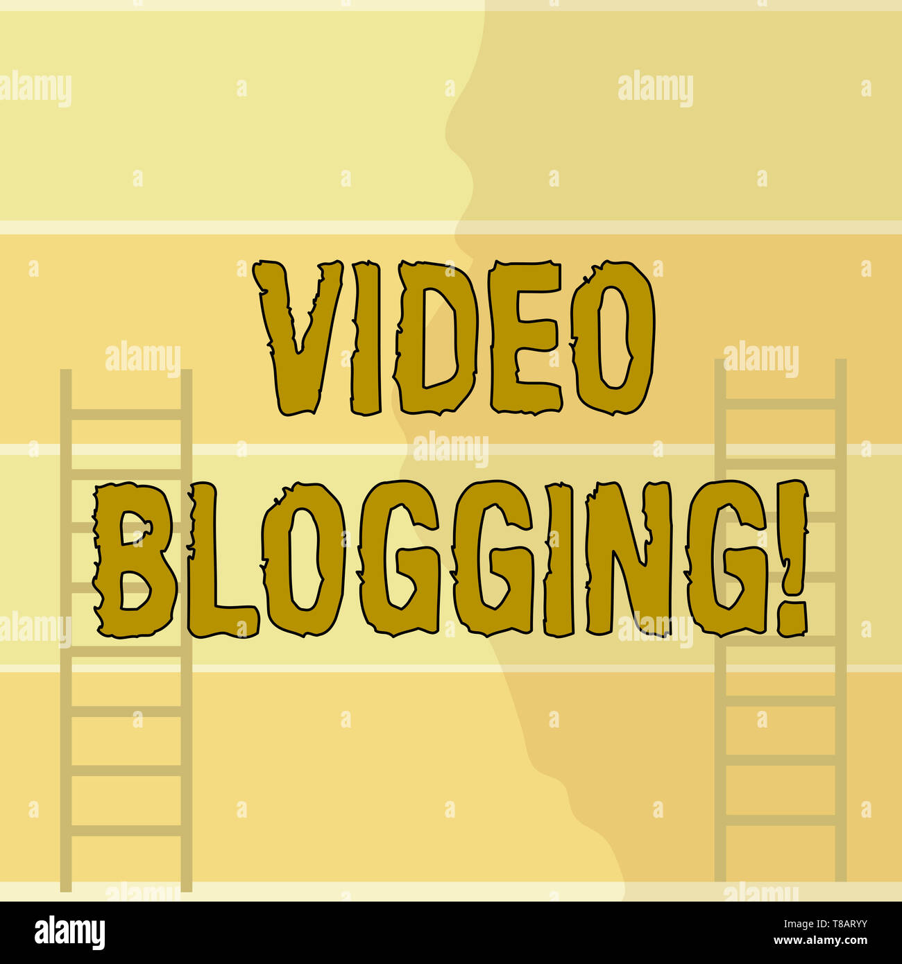 Writing note showing Video Blogging. Business concept for form of blog ...