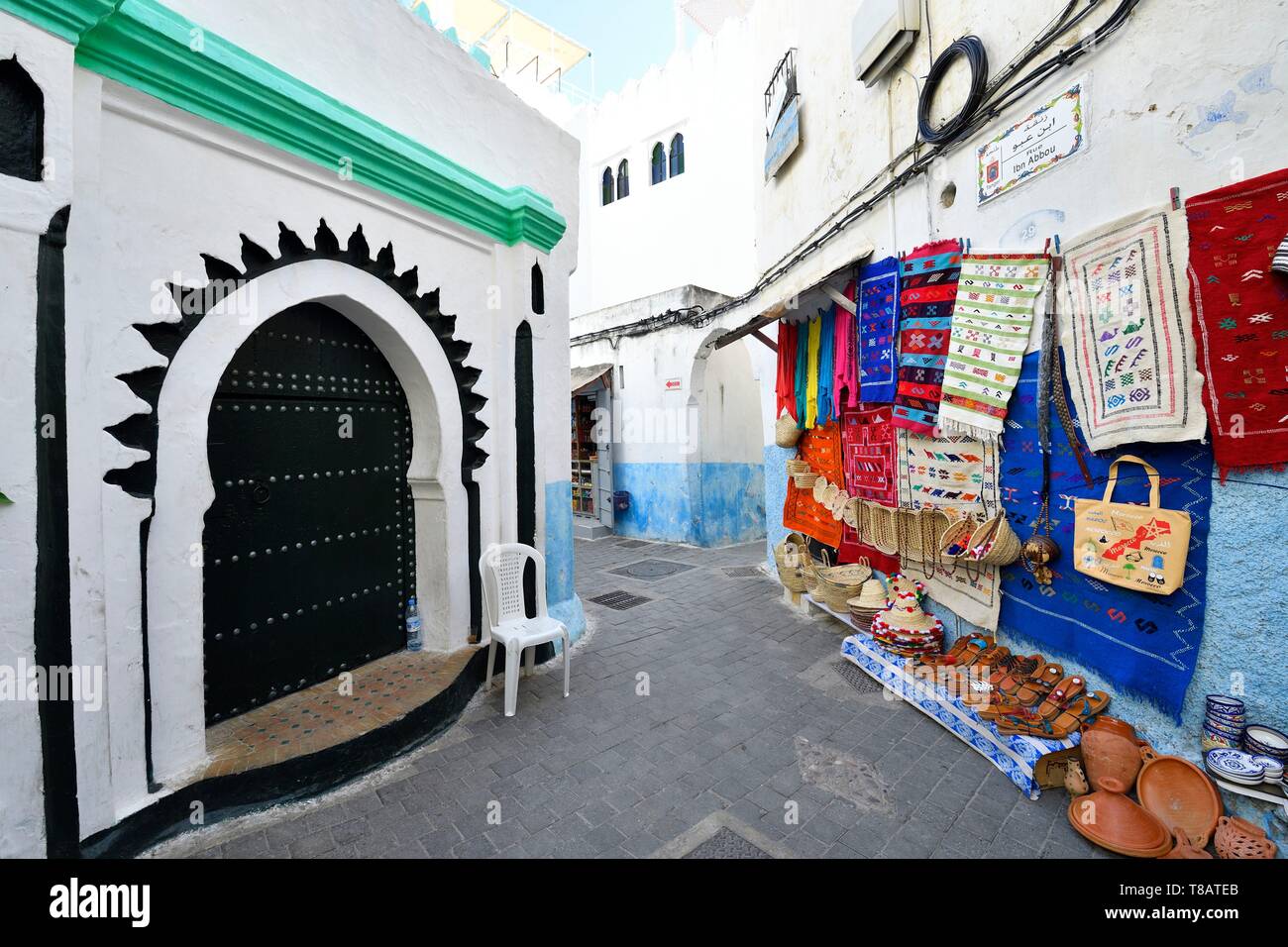 Morocco, Tangier Tetouan region, Tangier, The old city (medina), narrow ...