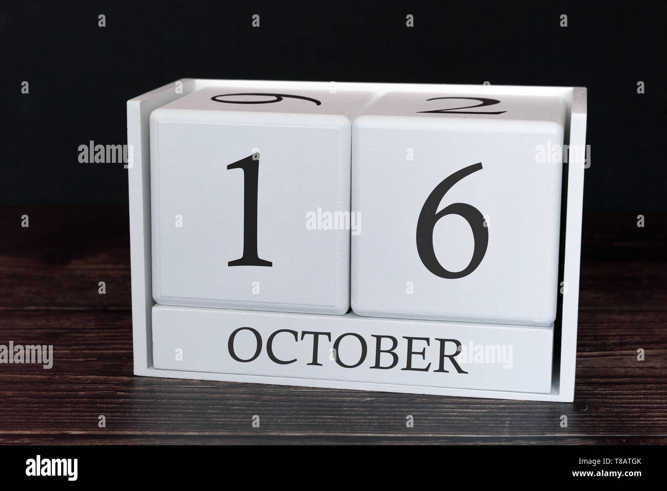 Business calendar for October, 16th day of the month. Planner organizer ...