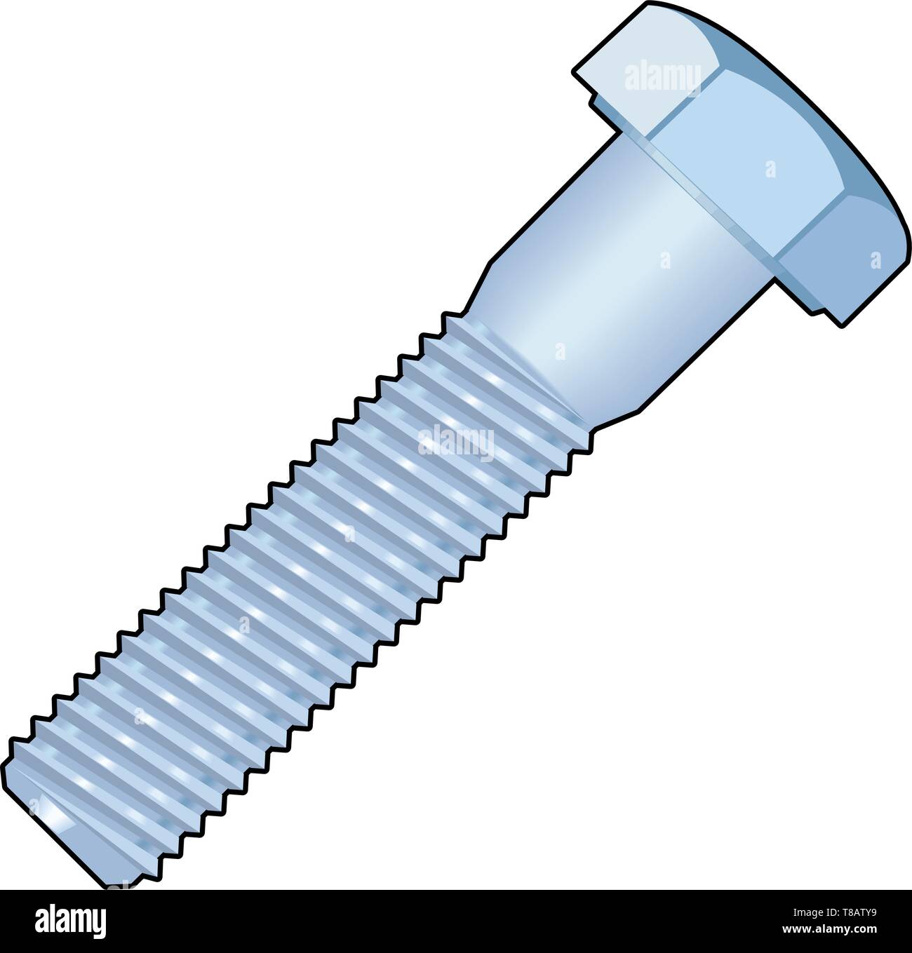 Hex Bolt Vector Illustration Stock Vector Image & Art - Alamy