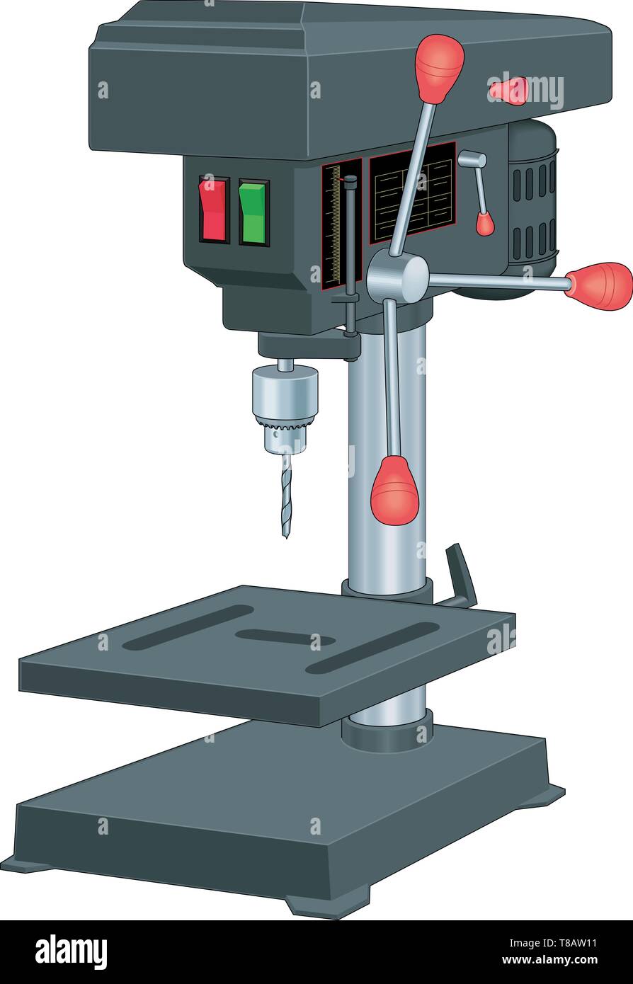 Drill Press Vector Illustration Stock Vector Image & Art - Alamy