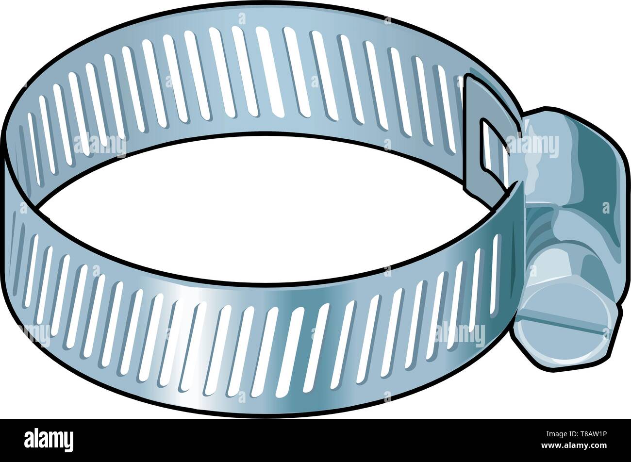 Hose Clamp Vector Illustration Stock Vector Image & Art - Alamy