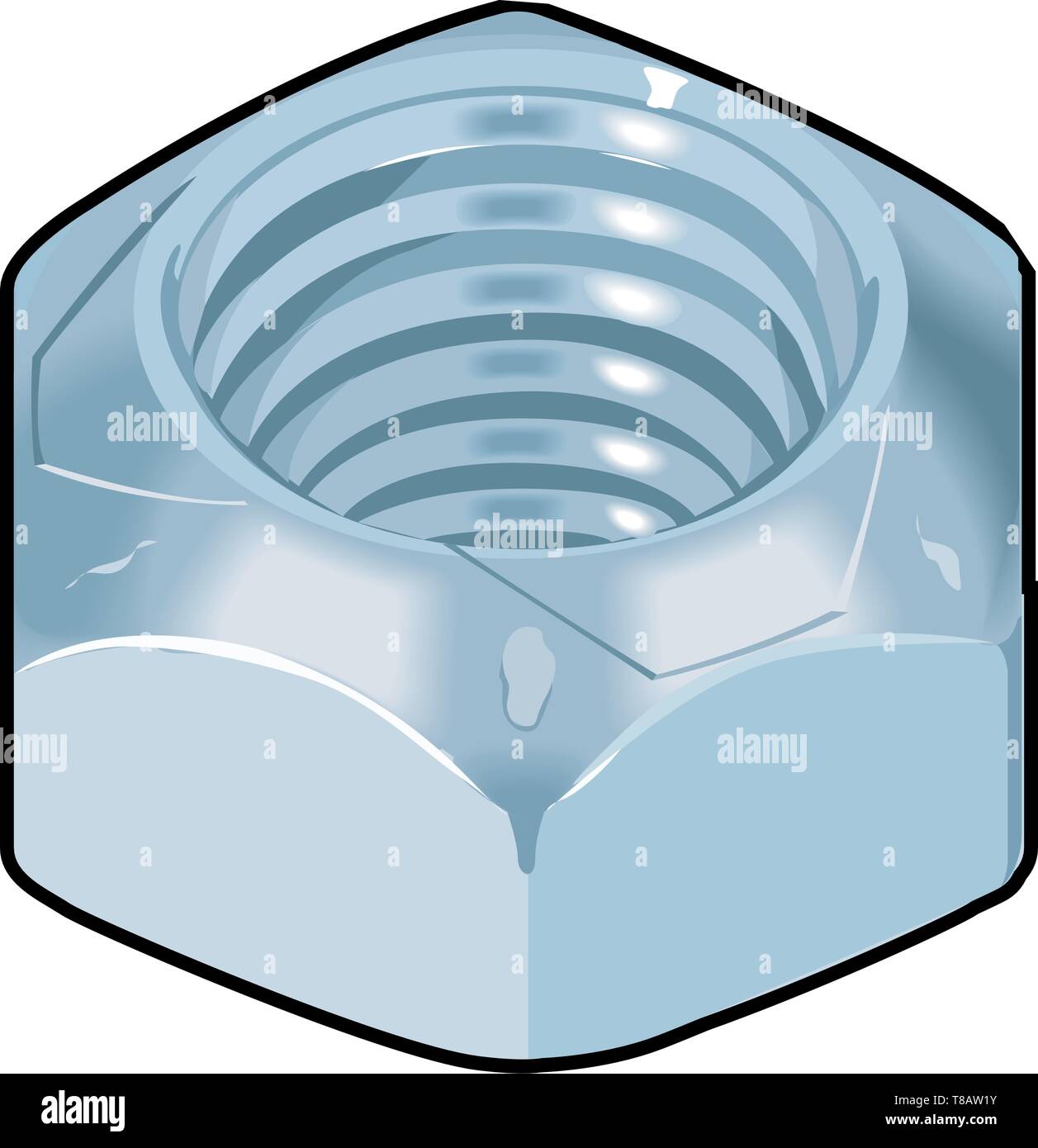 Lock Nut Vector Illustration Stock Vector Image & Art - Alamy