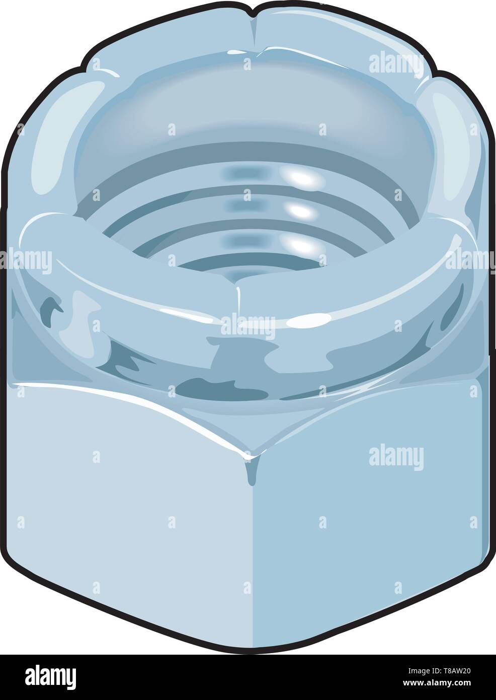 Lock Nut Vector Illustration Stock Vector Image & Art - Alamy