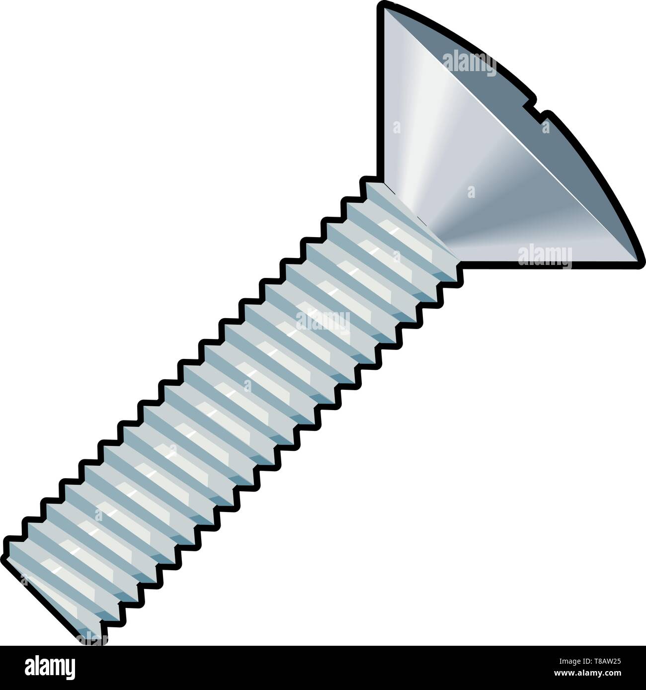 Oval Head Machine Screw Vector Illustration Stock Vector Image & Art ...