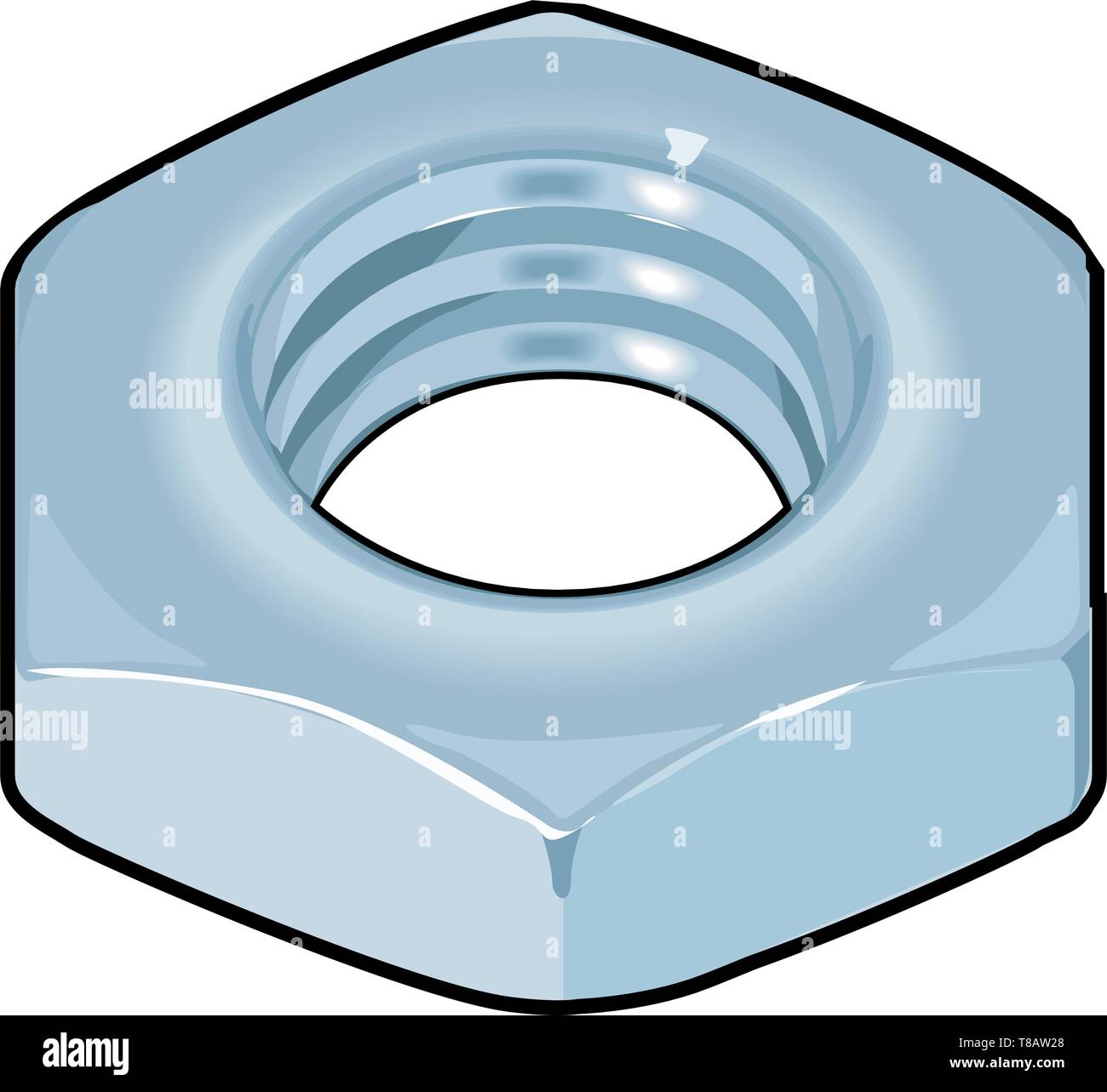 Machine Screw Nut Vector Illustration Stock Vector Image & Art - Alamy