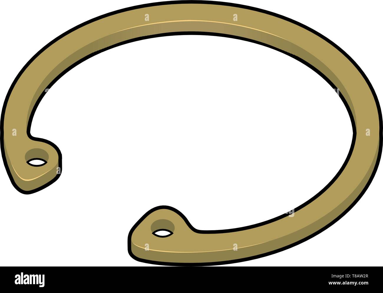 Internal Snap Retaining Ring Vector Illustration Stock Vector Image ...