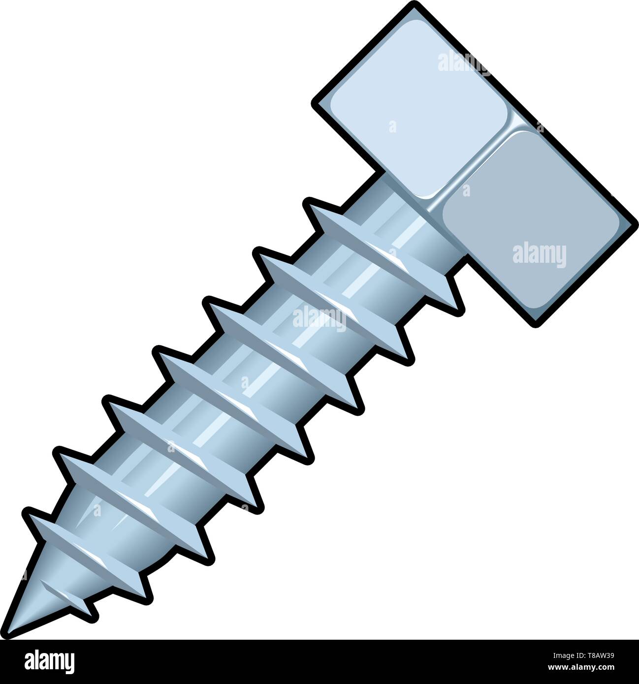 Hex Head Sheet Metal Screw Vector Illustration Stock Vector Image & Art ...