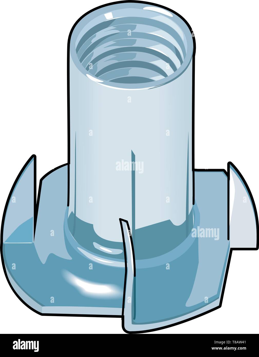 Tee Nut Vector Illustration Stock Vector Image & Art - Alamy