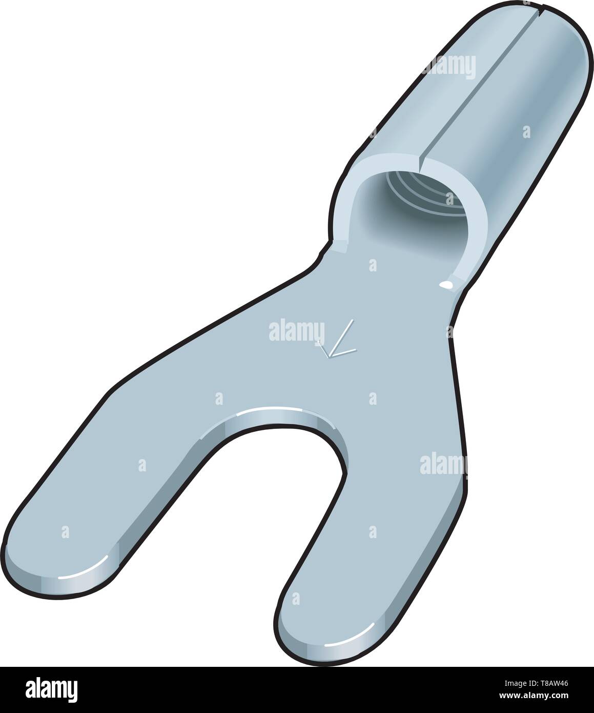 Bare Spade Tongue Terminal Vector Illustration Stock Vector Image & Art ...