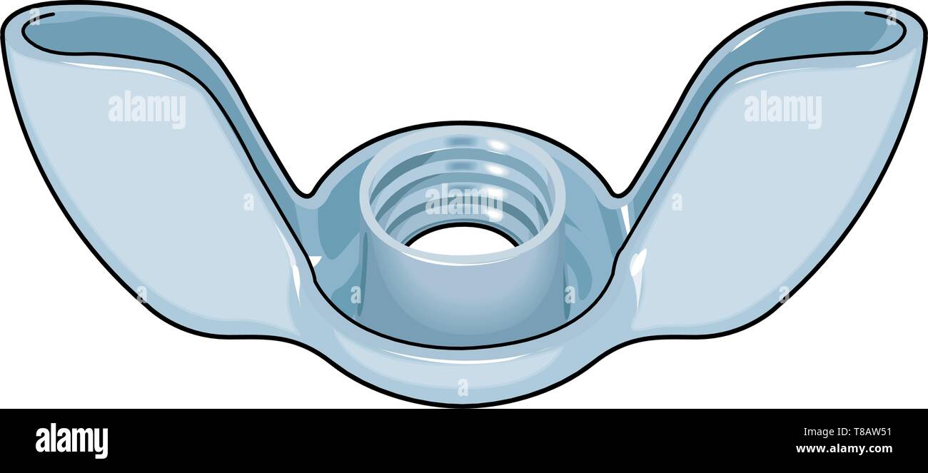 Stamped Wing Nut Vector Illustration Stock Vector Image & Art - Alamy