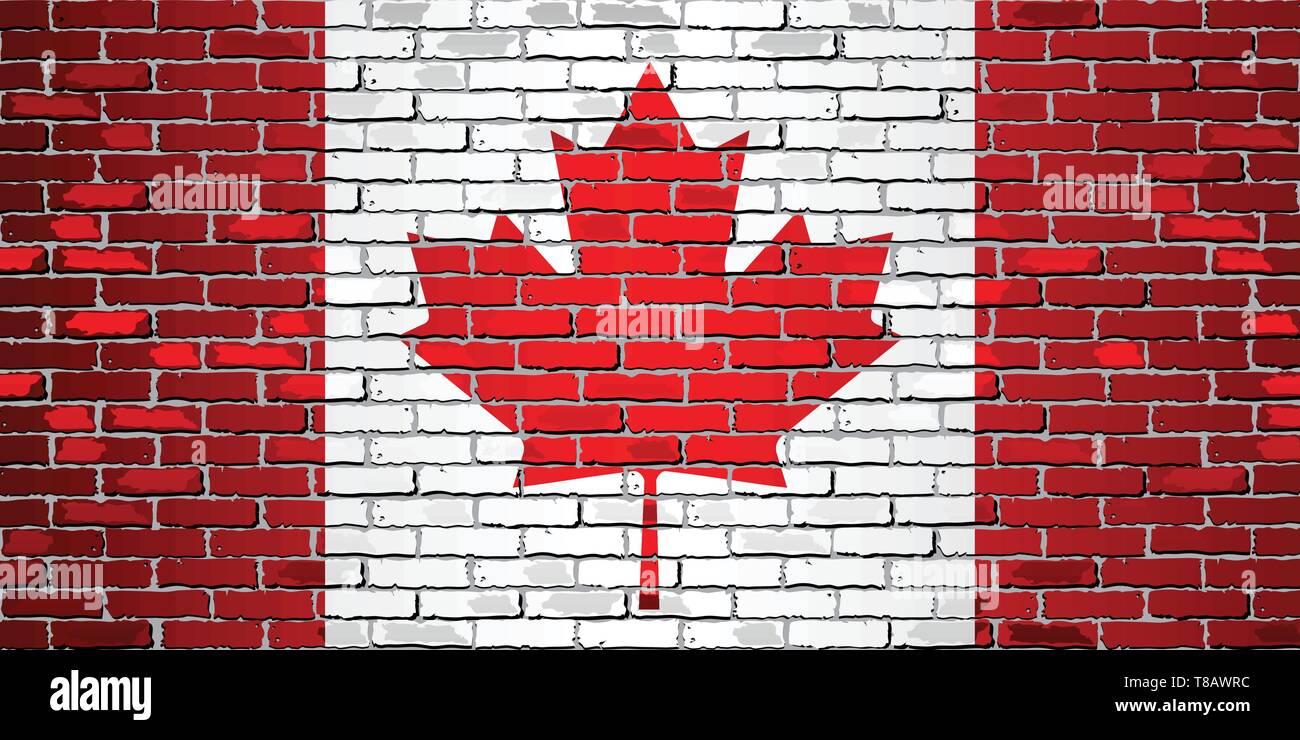 Dark brick wall canada Stock Vector Images - Alamy