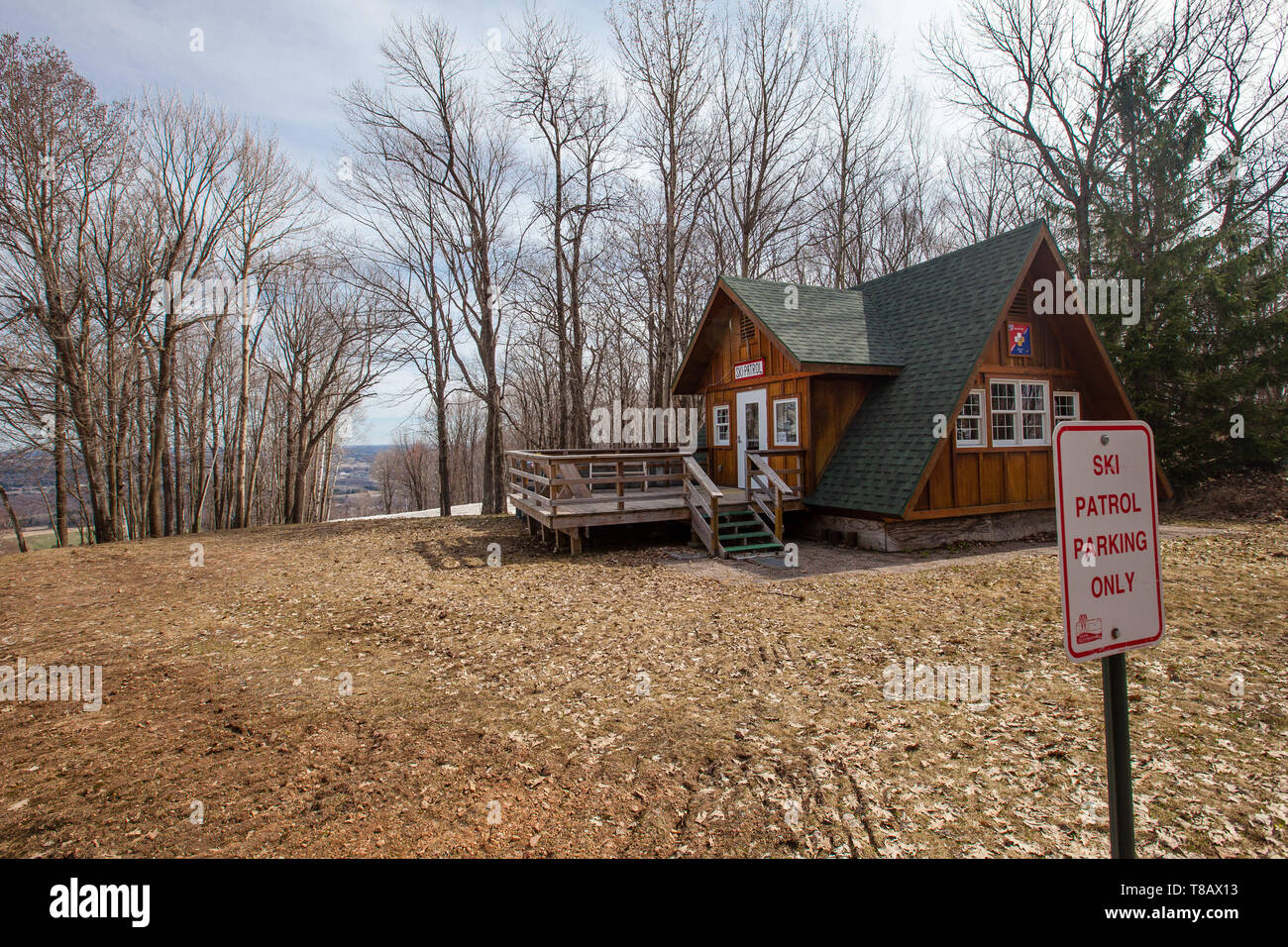 Granite Peak's Ski Patrol Lodge on top of the summit in Wausau ...