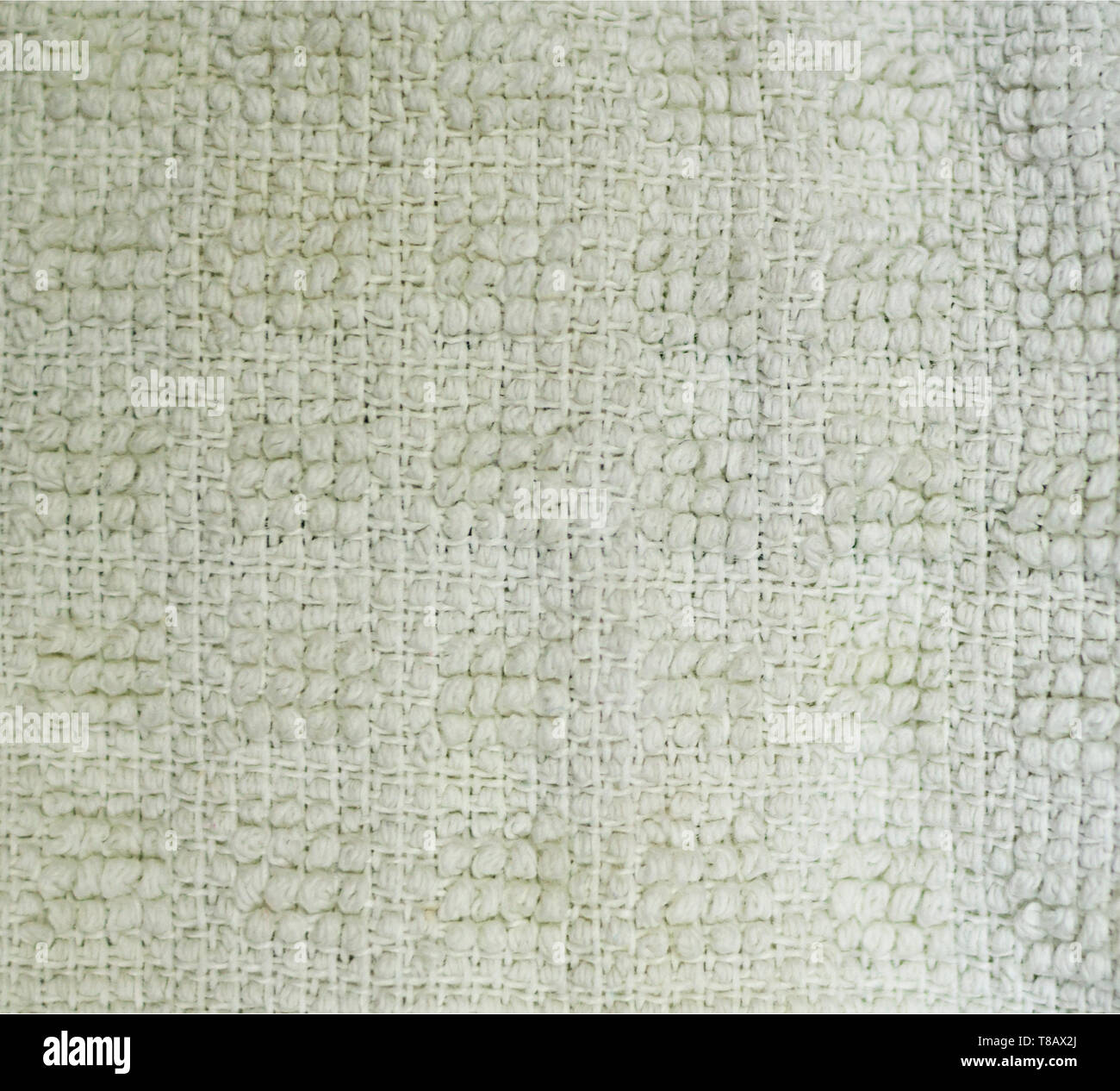 white detailed fabric terry cloth texture close-up. background, still ...