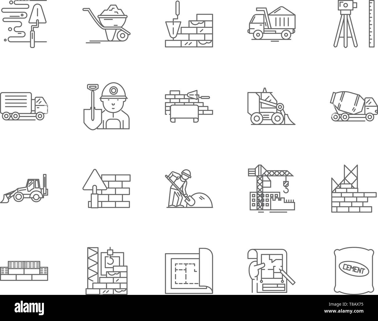 Foundation line icons, signs, vector set, outline illustration concept ...