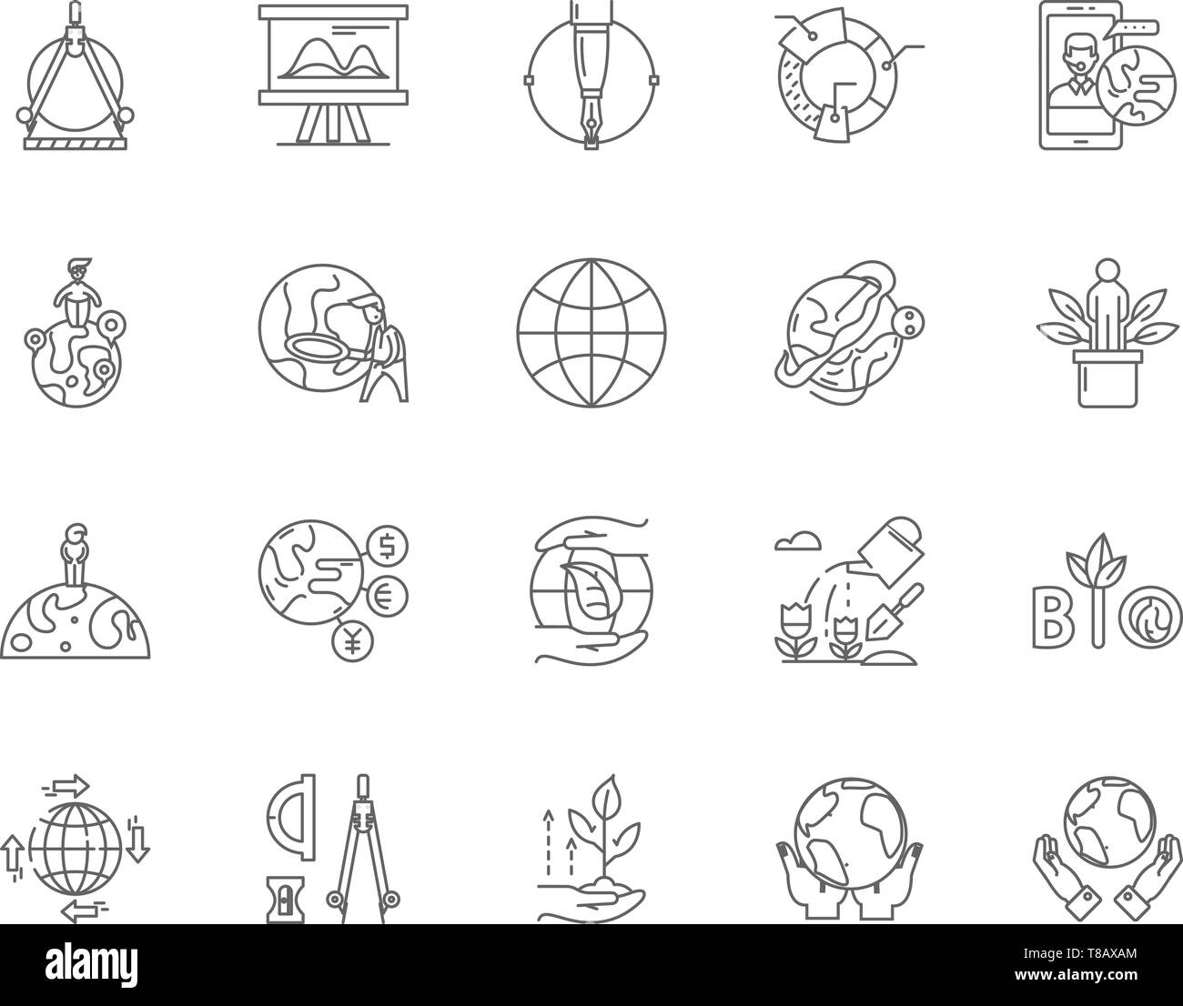 Geodesy line icons, signs, vector set, outline illustration concept Stock Vector Image & Art - Alamy