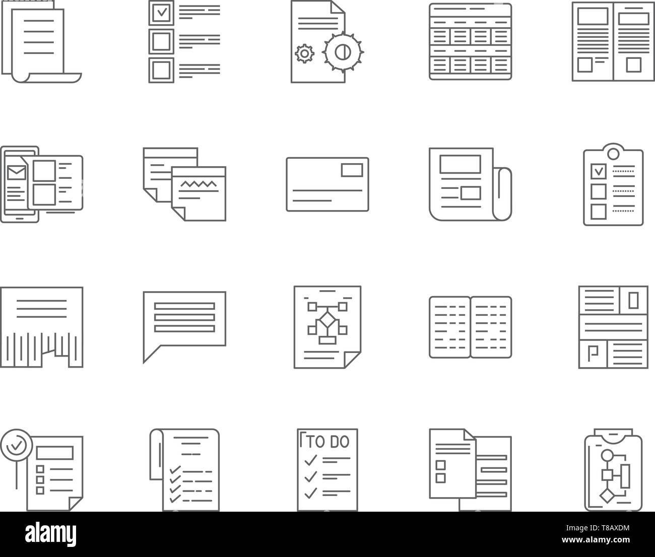 Guidelines line icons, signs, vector set, outline illustration concept ...