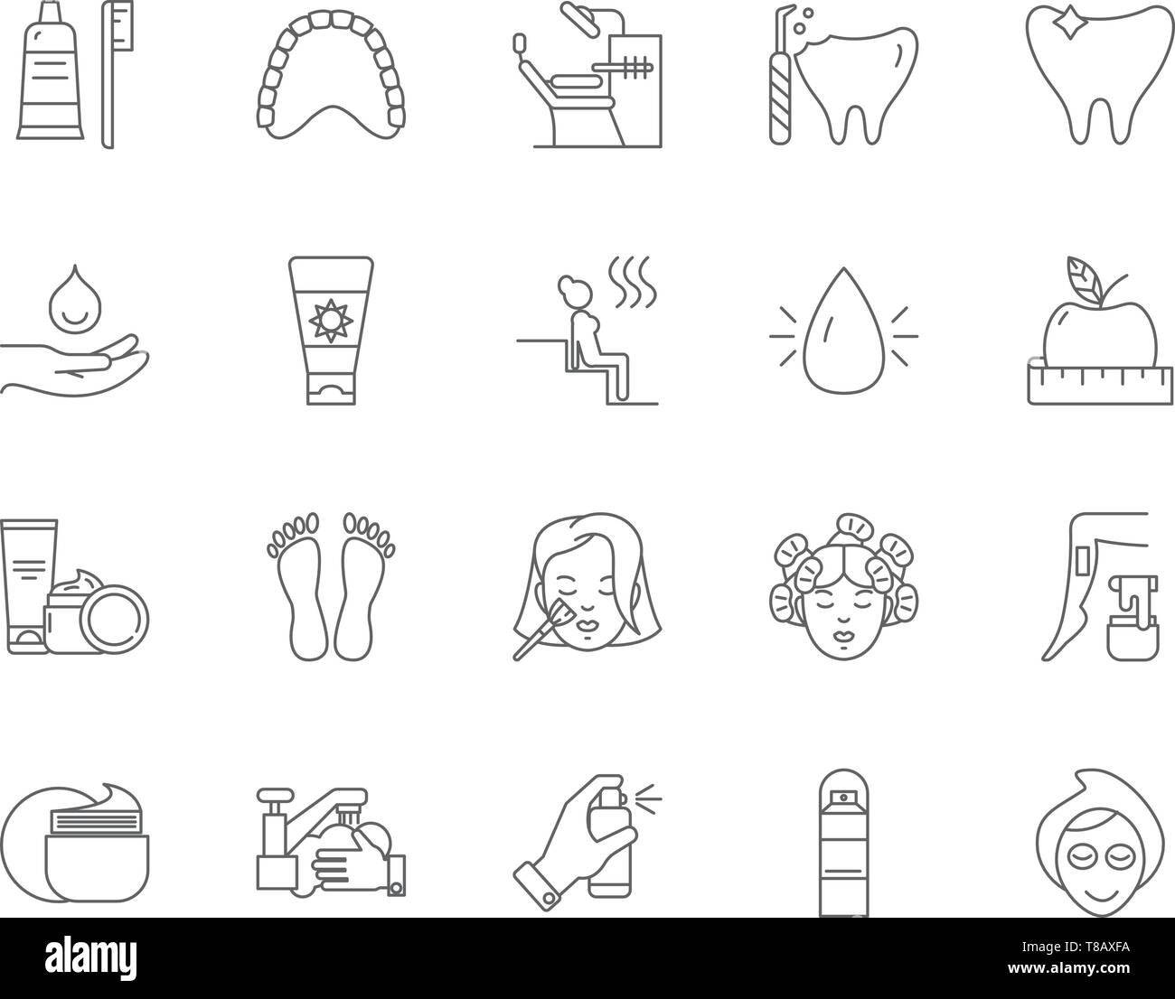 Health care professional line icons, signs, vector set, outline ...