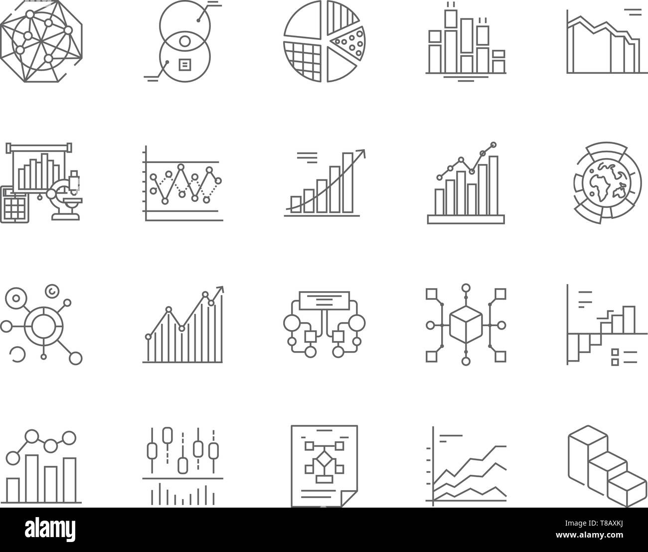 Infographic line icons, signs, vector set, outline illustration concept ...