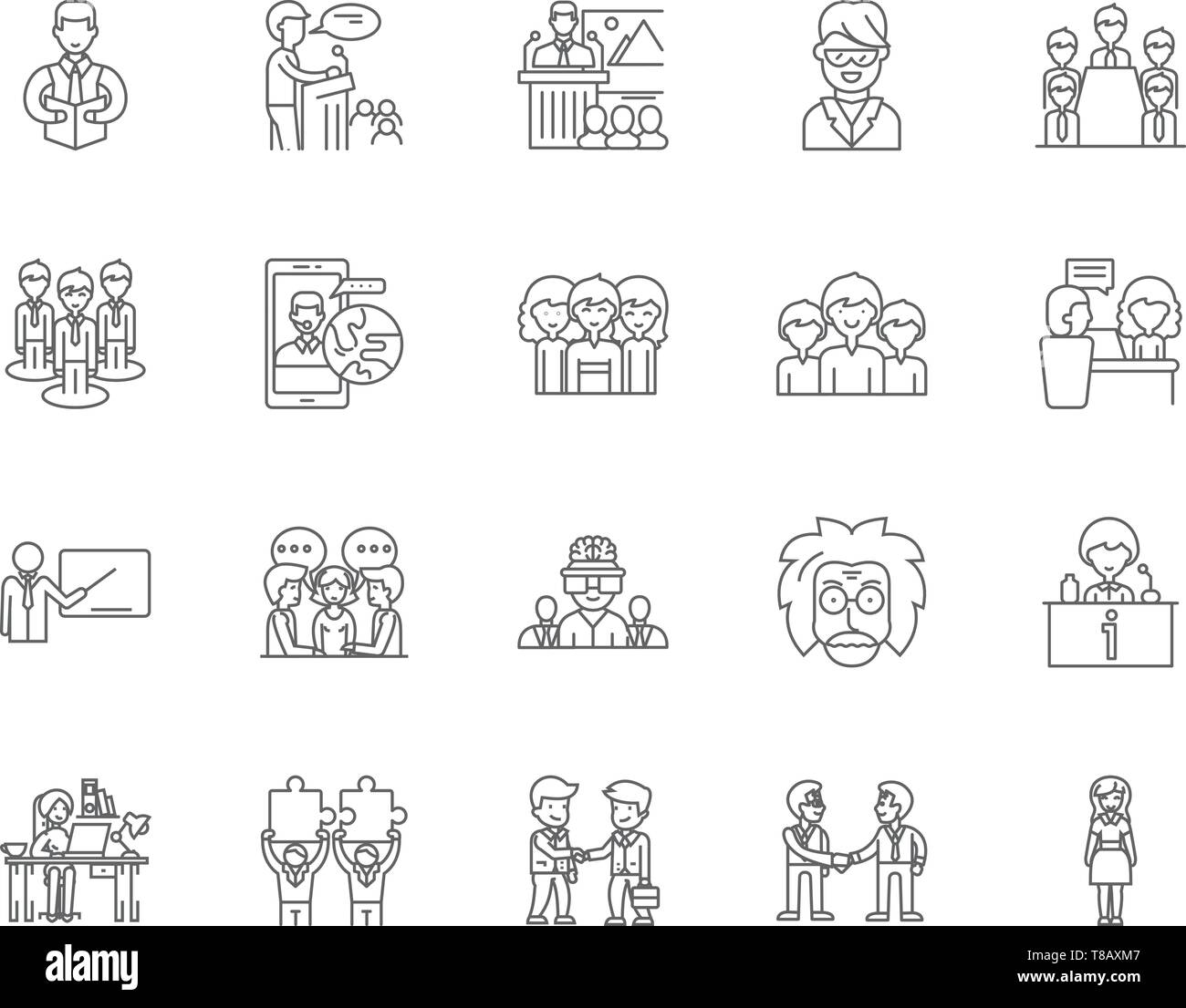 Neuron brain icon outline Black and White Stock Photos & Images - Alamy