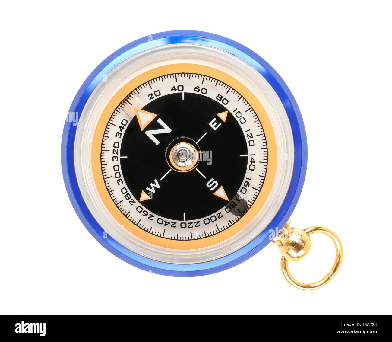 Modern compass on white background Stock Photo - Alamy