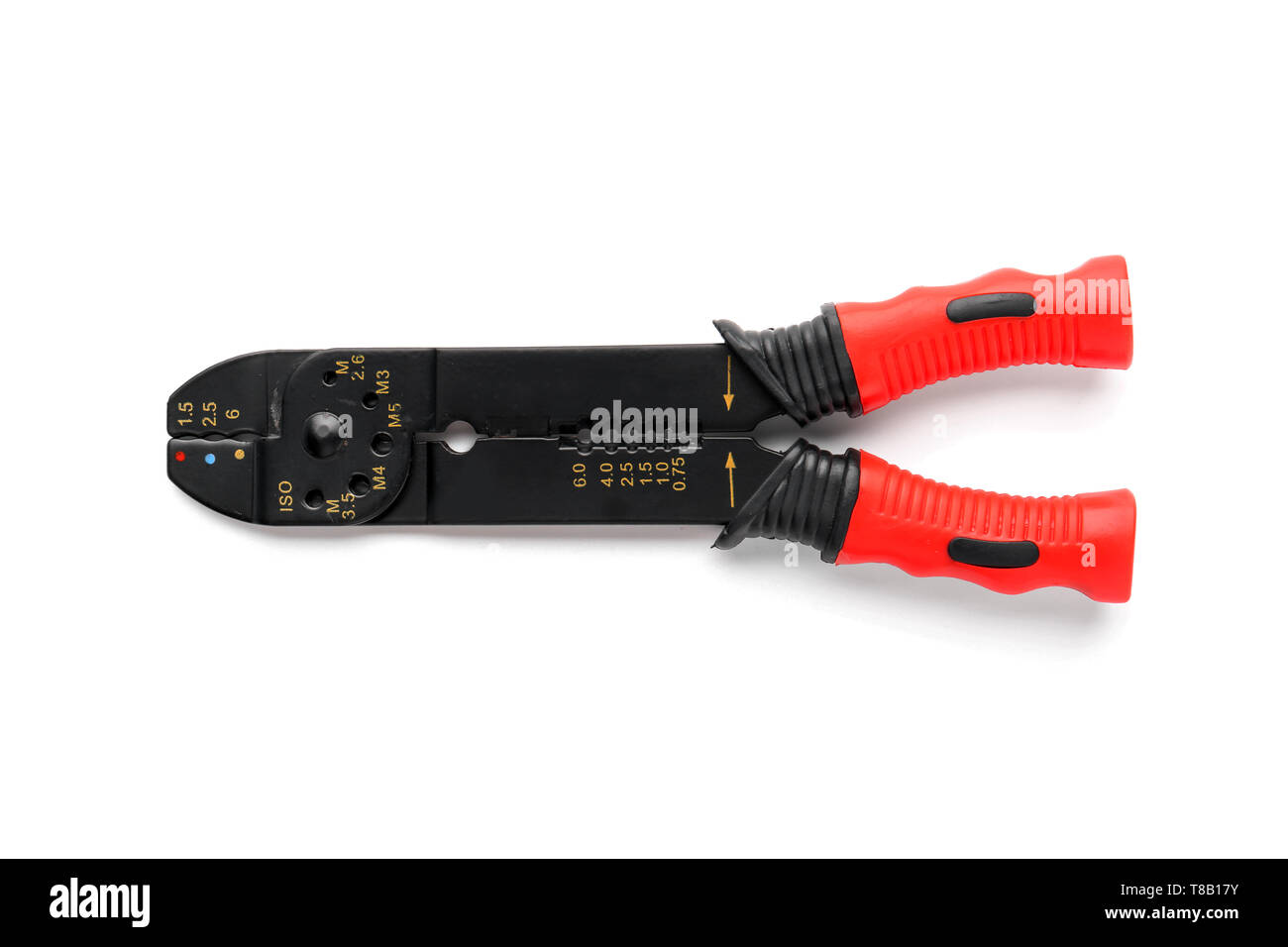 Wire stripper on white background Stock Photo - Alamy