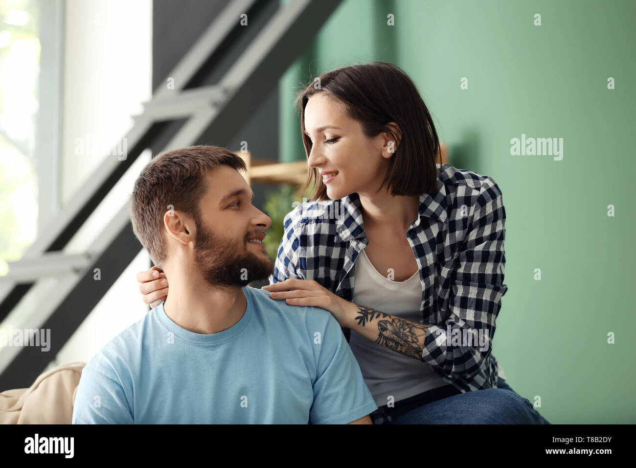 Beloved couple romantic feelings lovely hi-res stock photography and ...