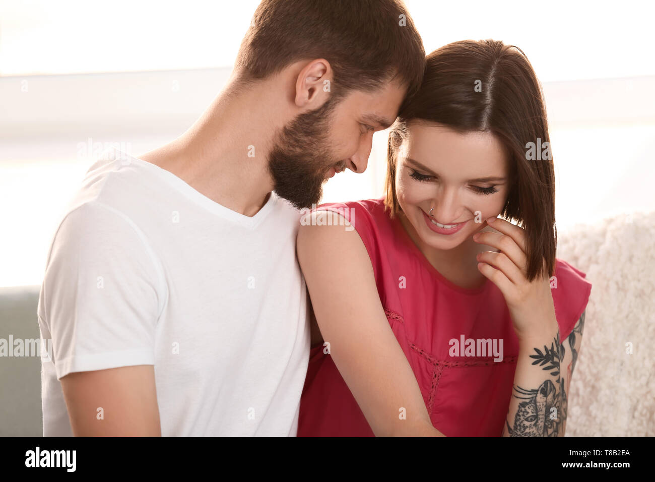 Beloved couple romantic feelings lovely hi-res stock photography and ...