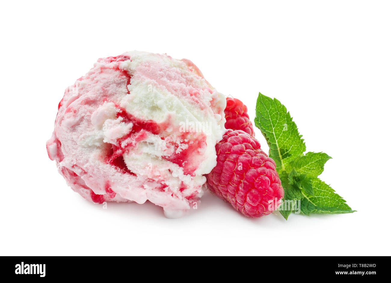 Raspberry ice cream Cut Out Stock Images & Pictures - Alamy