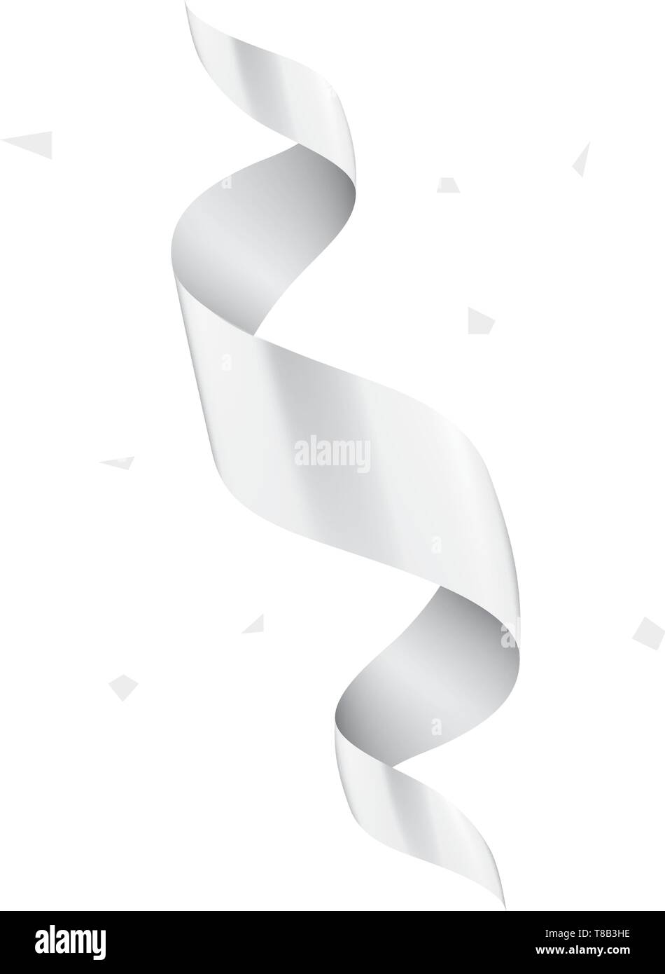 White ribbon on white background. Vector illustration Stock Vector ...