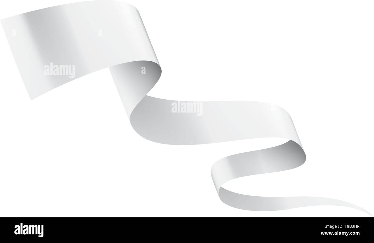 White ribbon on white background. Vector illustration Stock Vector ...