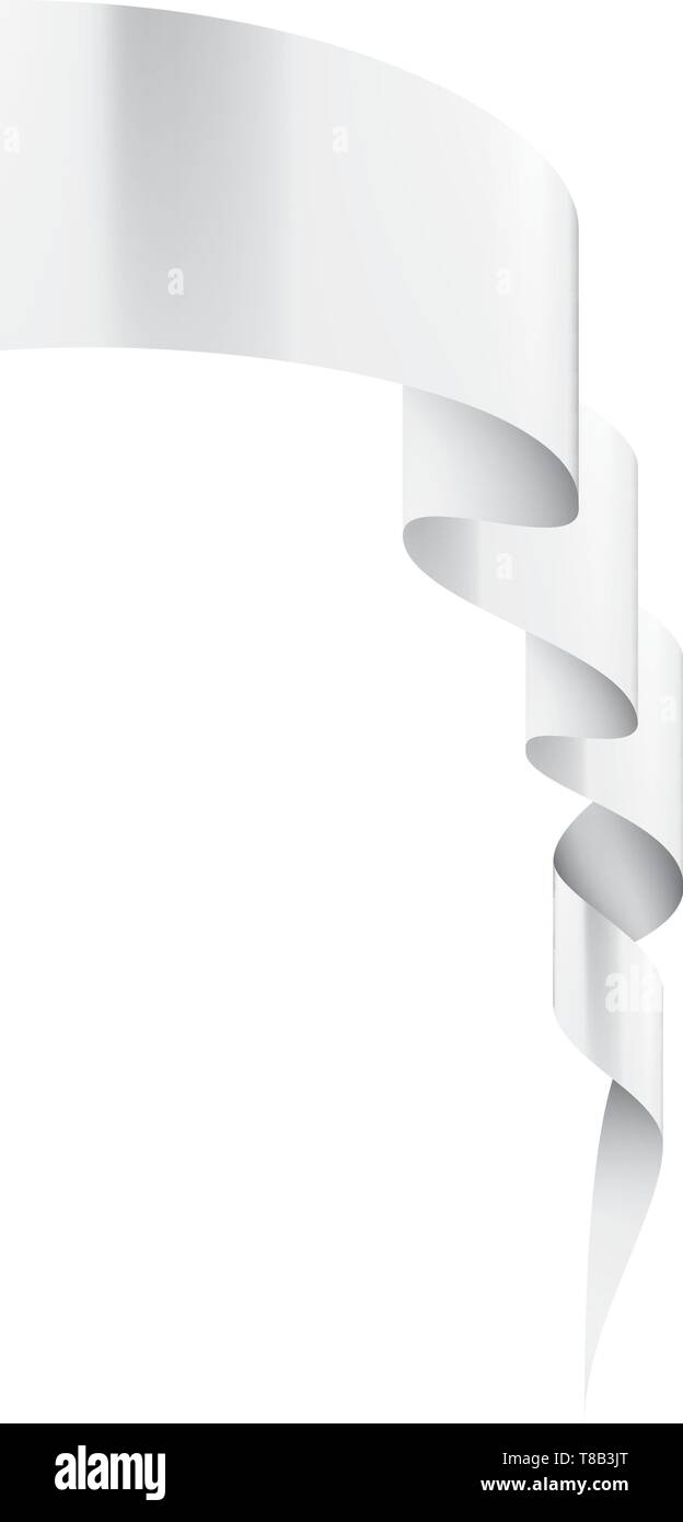 White ribbon on white background. Vector illustration Stock Vector ...