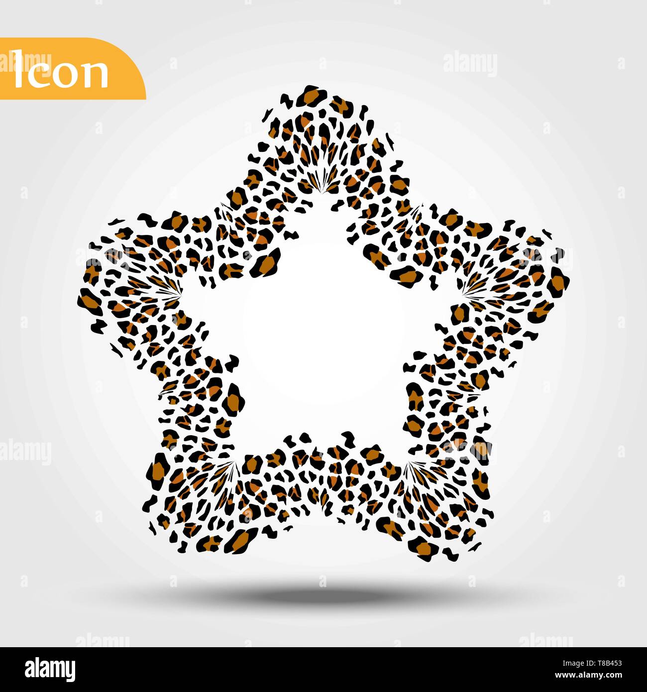 Leopard star, Star with leopard style. vector illustration eps10 Stock ...