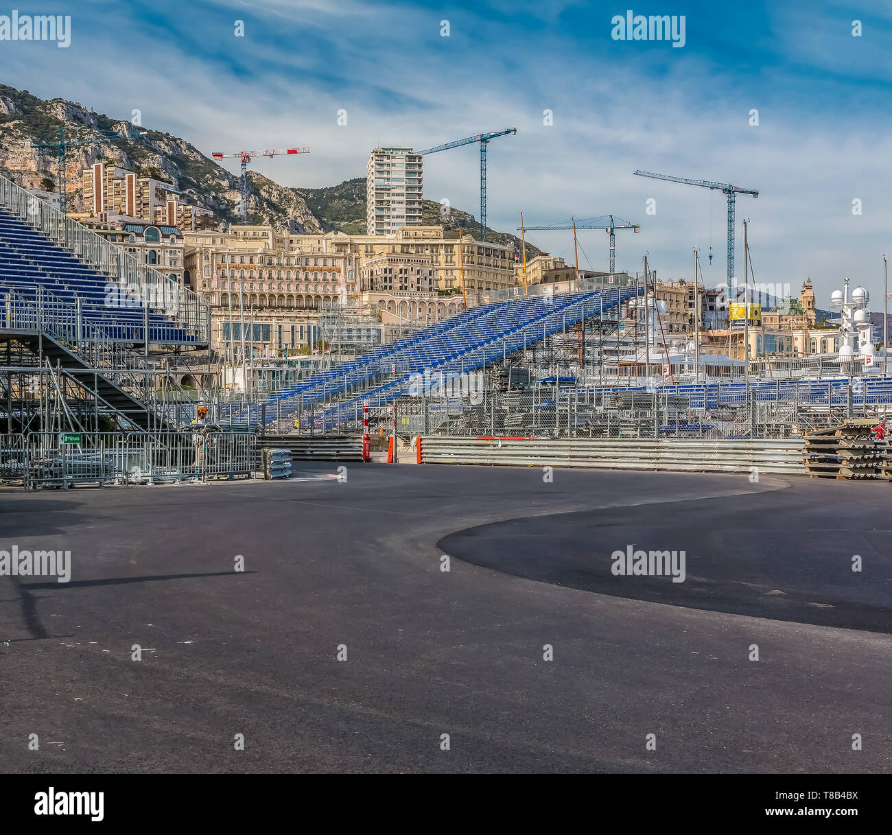 Monte Carlo city view with luxury yachts and apartments in harbor and ...