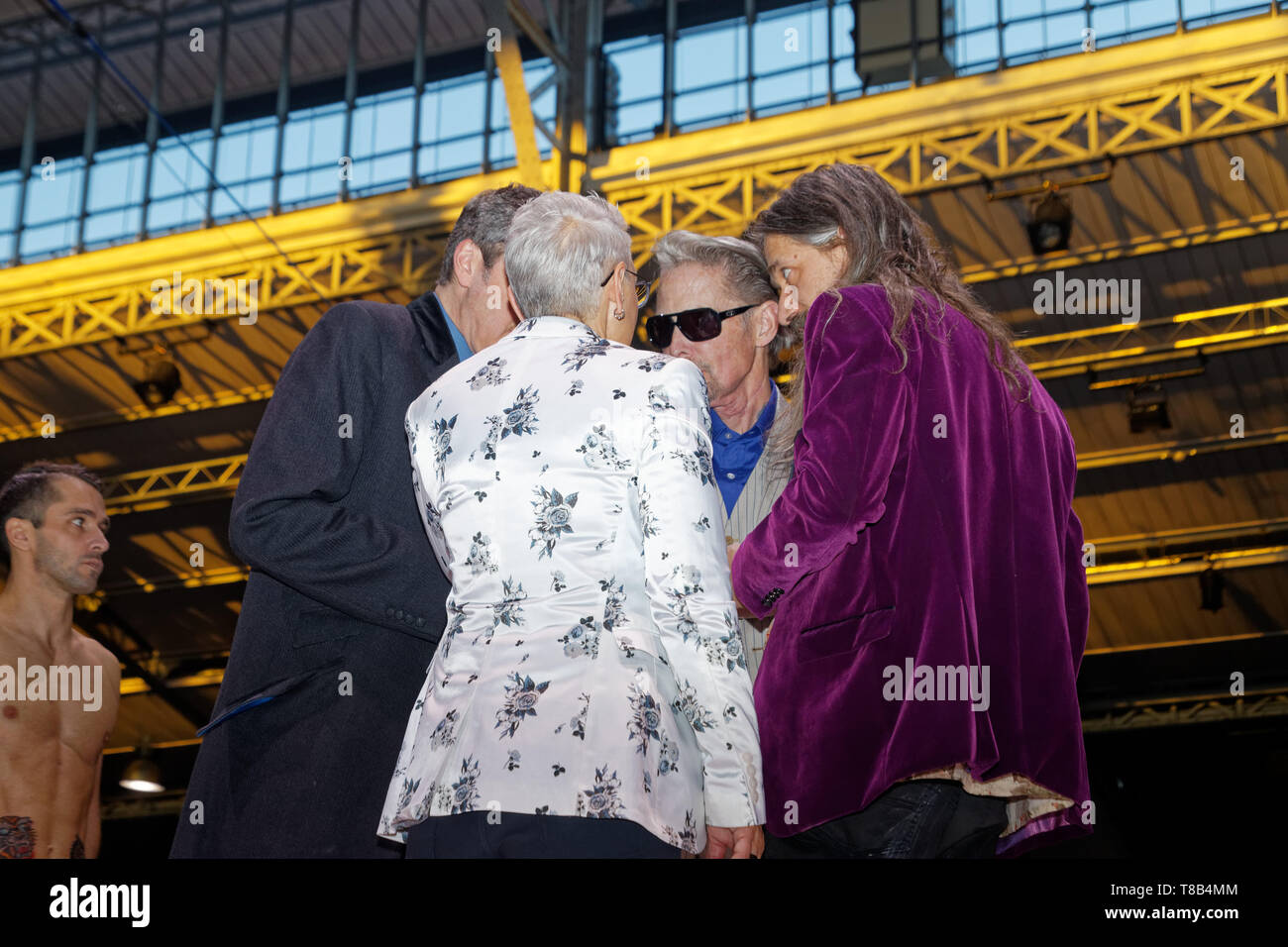Paris,France.Feb 15,2019.Filip Leu(R),Luke Atkinson(L),Kari Barba, Mark ...