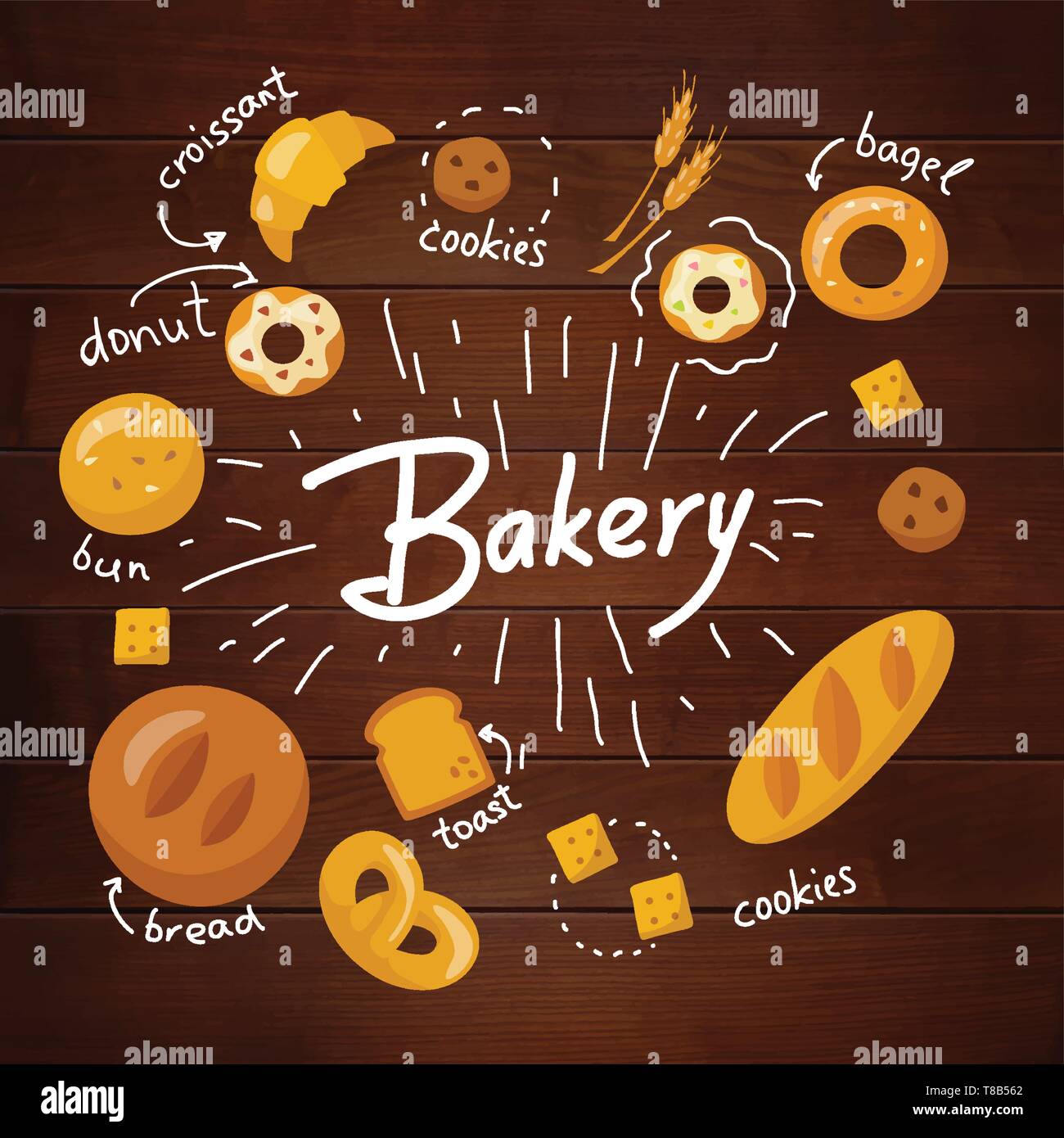 Vector food design with different dishes Stock Vector Image & Art - Alamy