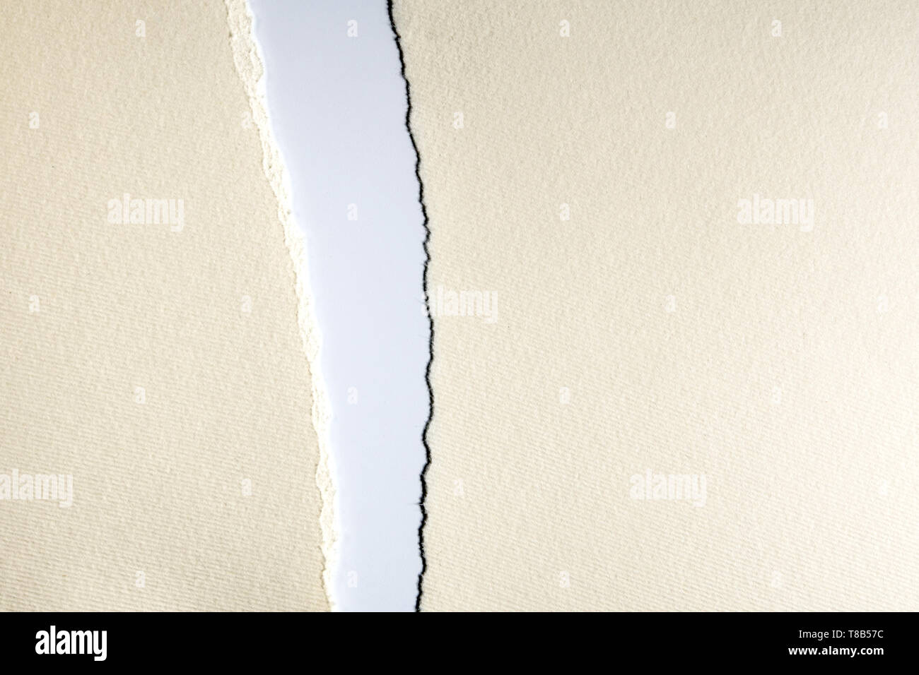 The space between white paper torn apart Stock Photo - Alamy