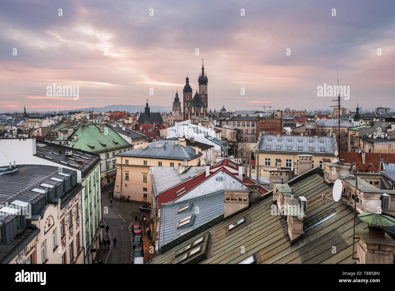 Krakow main square aerial hi-res stock photography and images - Alamy