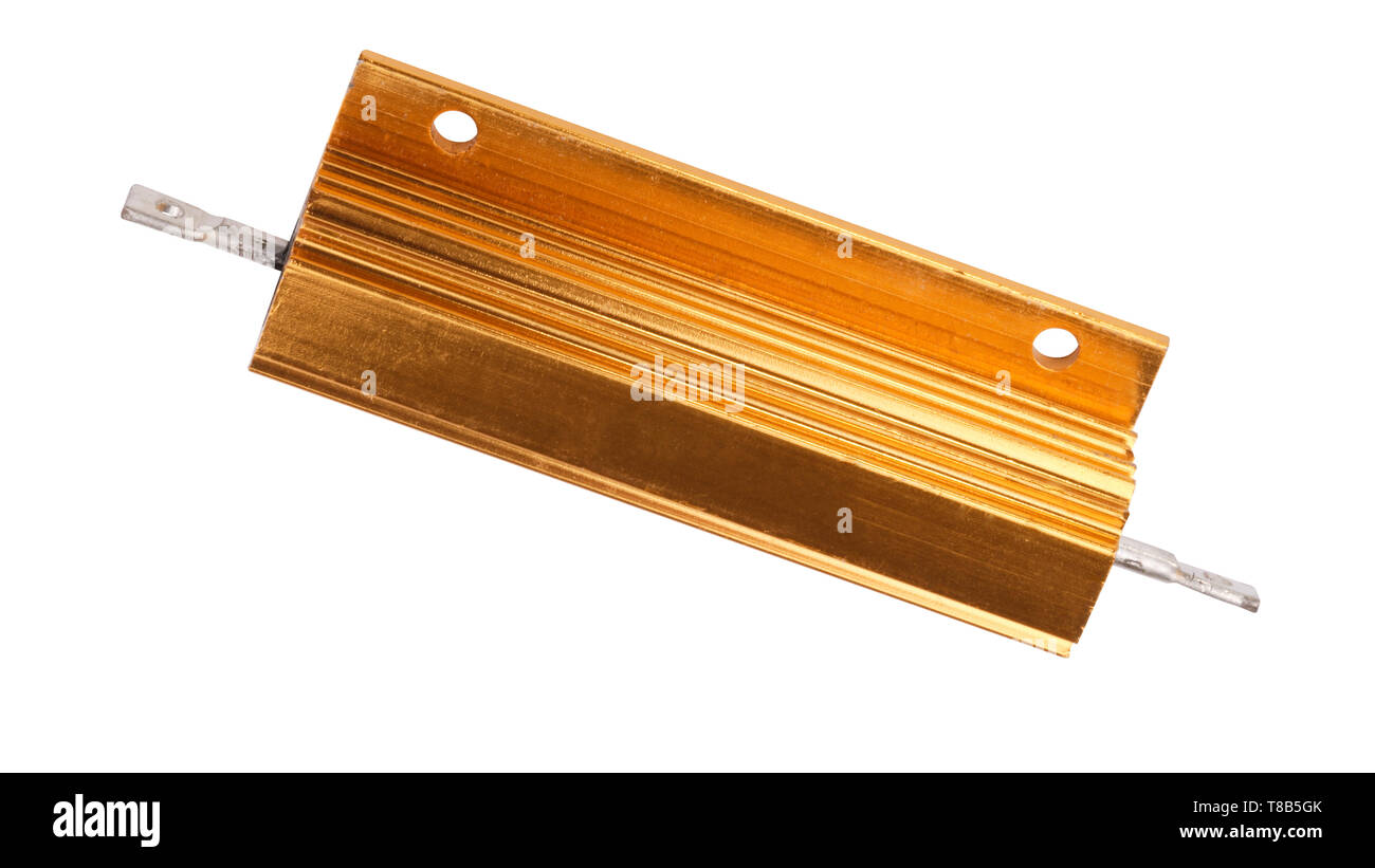 Resistor in Metal Case Isolated Stock Photo - Alamy