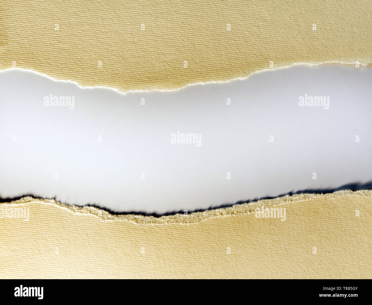 Space between white paper torn apart Stock Photo - Alamy