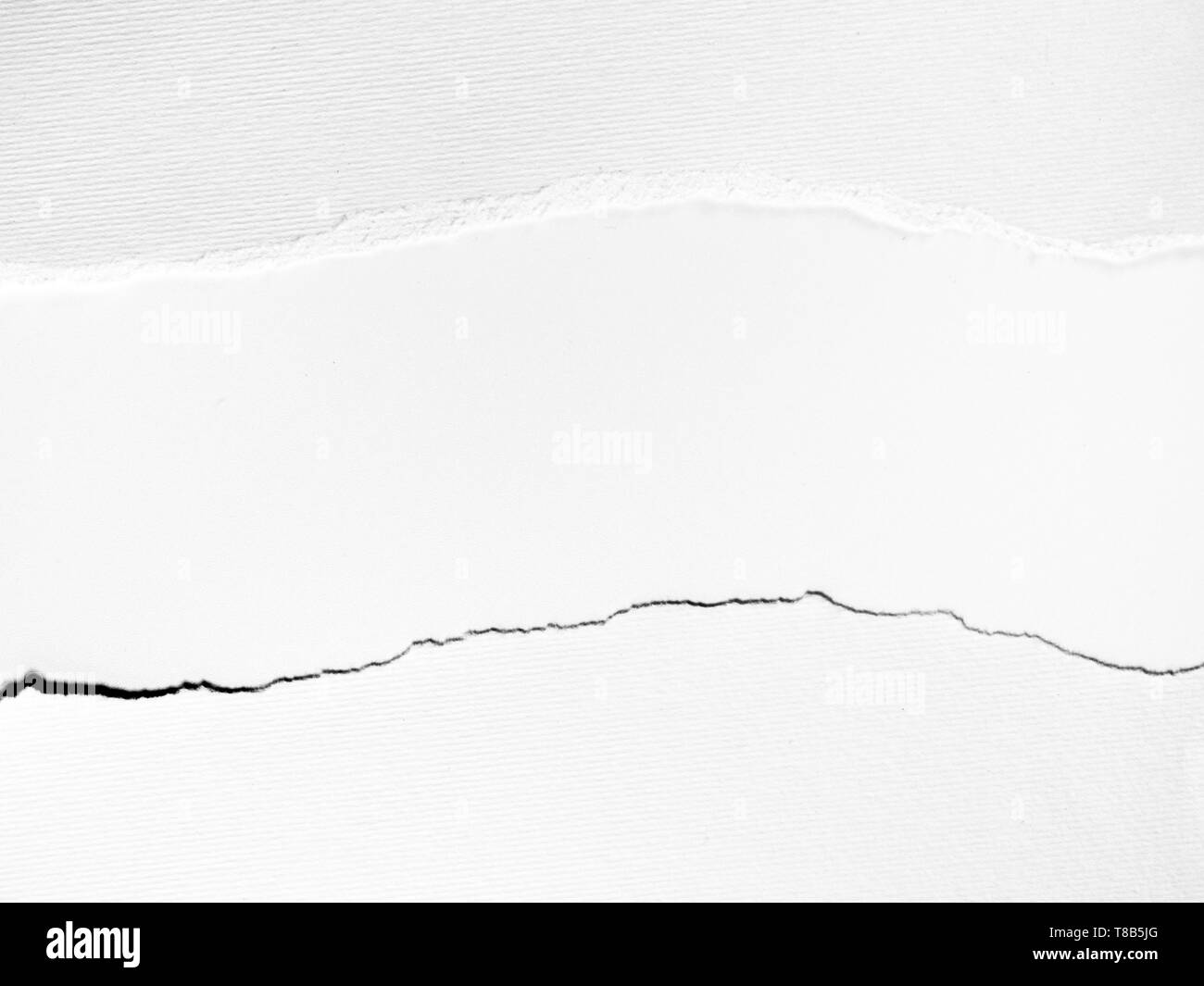Space between white paper torn apart Stock Photo - Alamy
